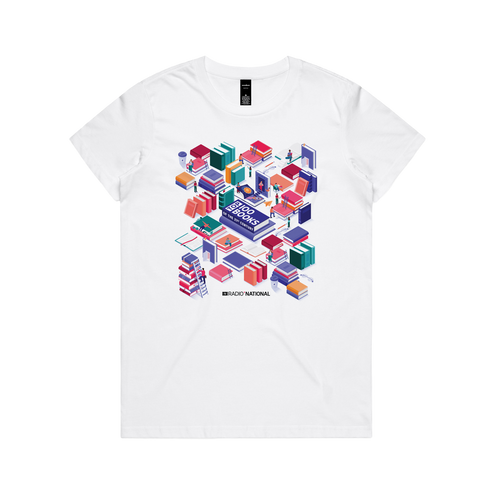 Top 100 Books Maze White Womens Tee – ABC Merch
